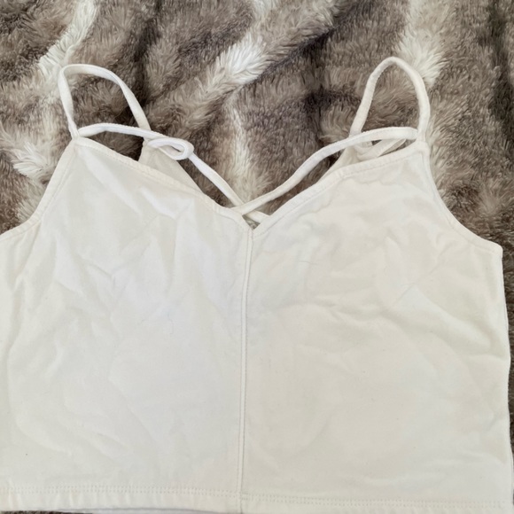Hollister | Tops | White Cross Cross Crop Top Very Cute | Poshmark